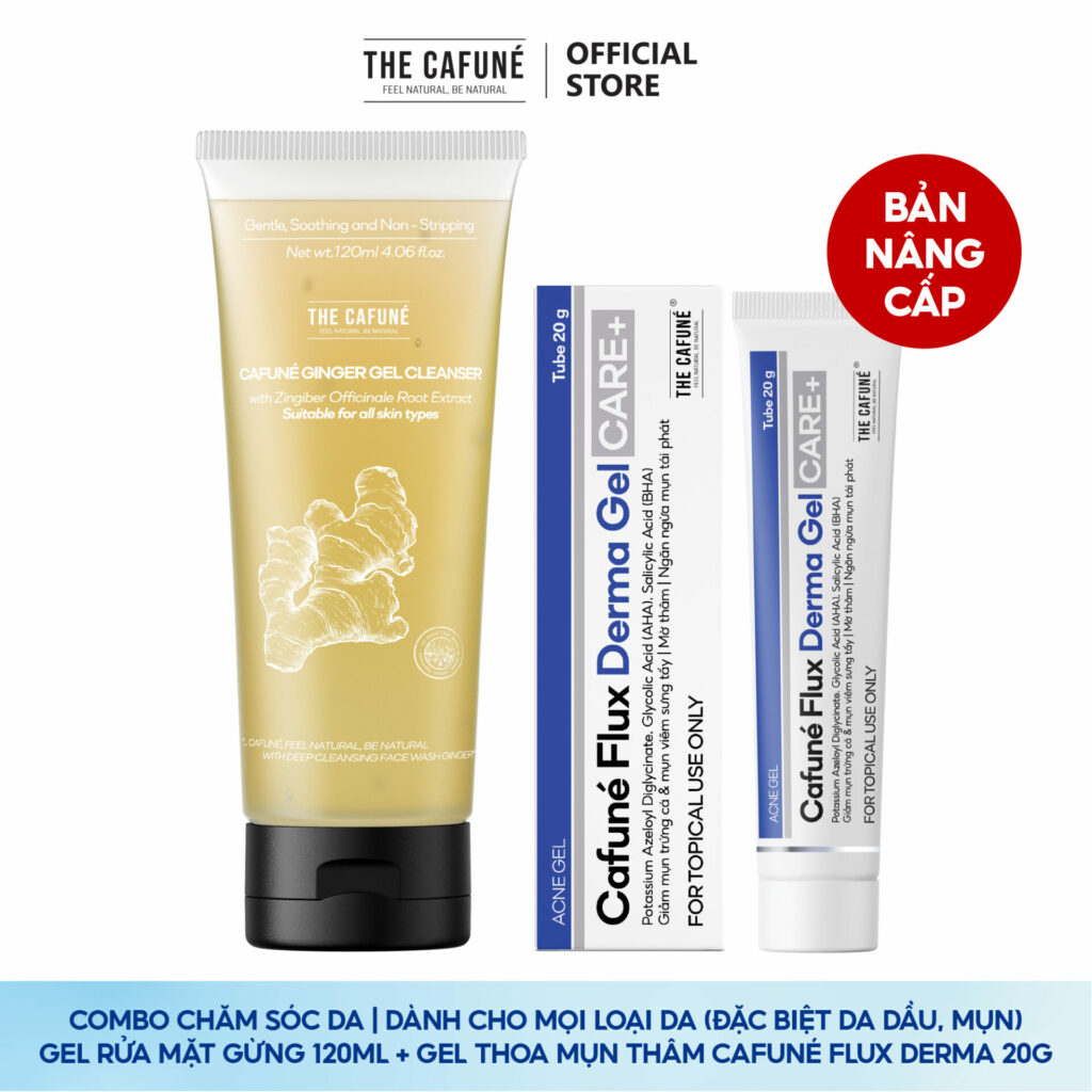 Combo Dành Cho Da Mụn Gel Chấm Mụn Cafuné Flux, Sữa Rửa Mặt The Cafuné ...